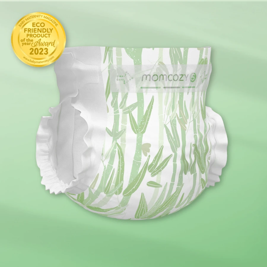 Momcozy Newborn Diapers, Natural Bamboo Diapers, Leak-Proof Disposable ...