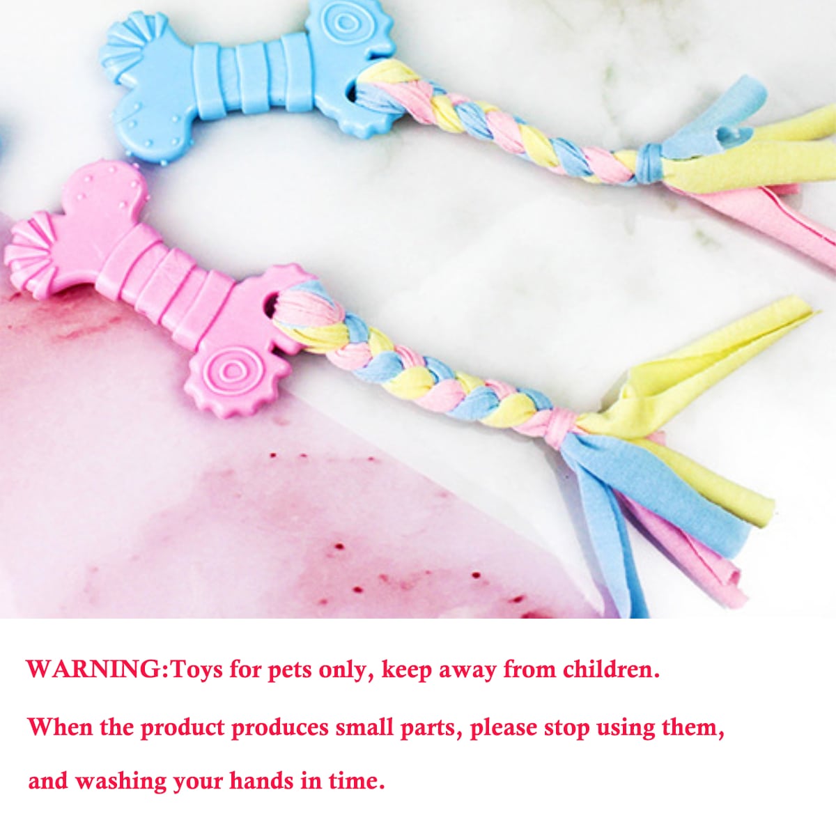 1PC Puppy Teething Chew Toy with Interactive Rope Thermoplastic Rubber ...