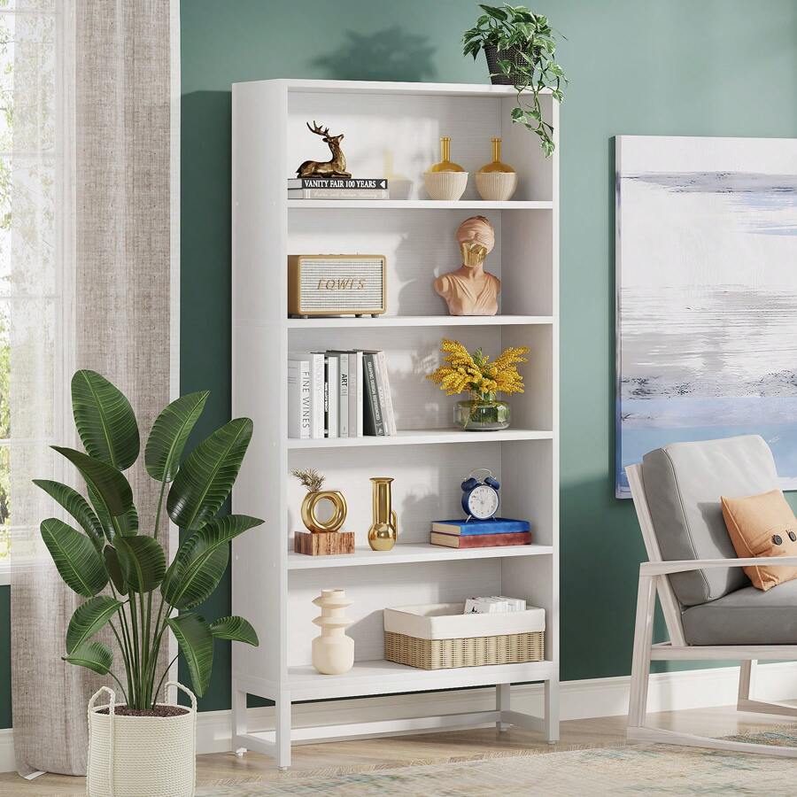 Tribesigns Tall Bookcase and Bookshelf, 70.8” Large Bookcases Organizer ...