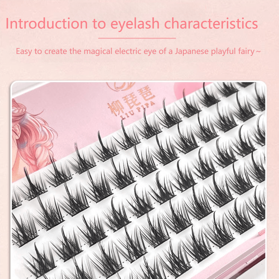Pure Field Little Devil 5 Rows 60 Clusters False Eyelashes Individual ...