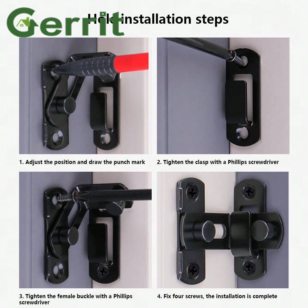 90 Degree Hasp Latches Stainless Steel Sliding Barn Door Chain Locks ...