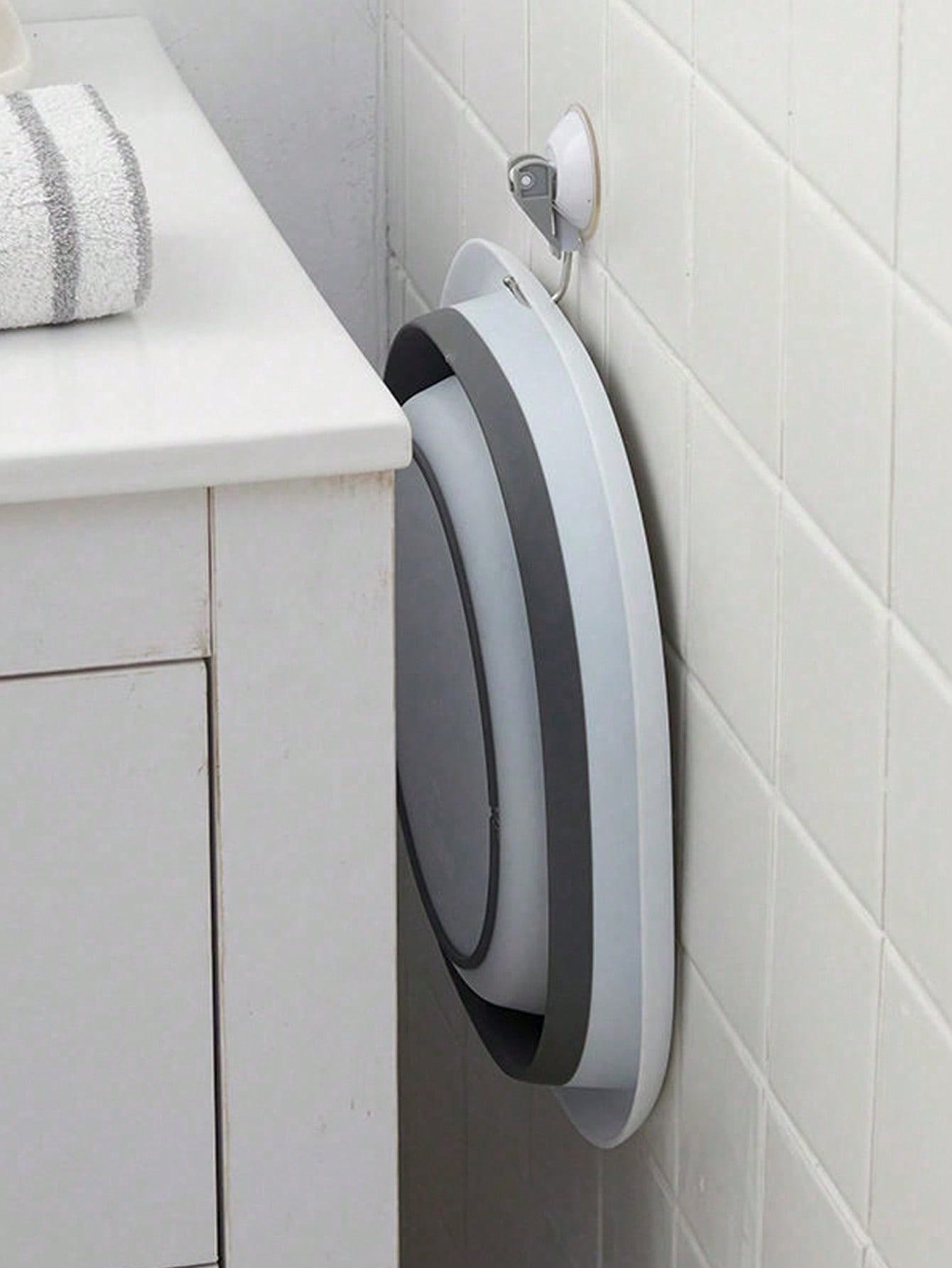 3PC portable wash basin silica gel folding foot wash basin multi ...