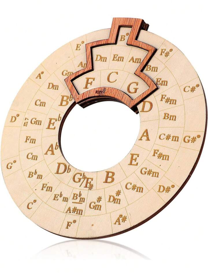 1pcs Wooden Melody Tool, Circle of Fifths Wheel, Circle Wooden Wheel ...