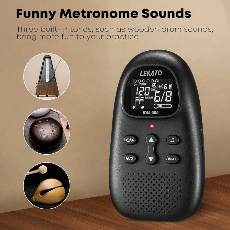 Electronic Digital Metronome with Timer for Guitar Piano Violin Ukulele ...