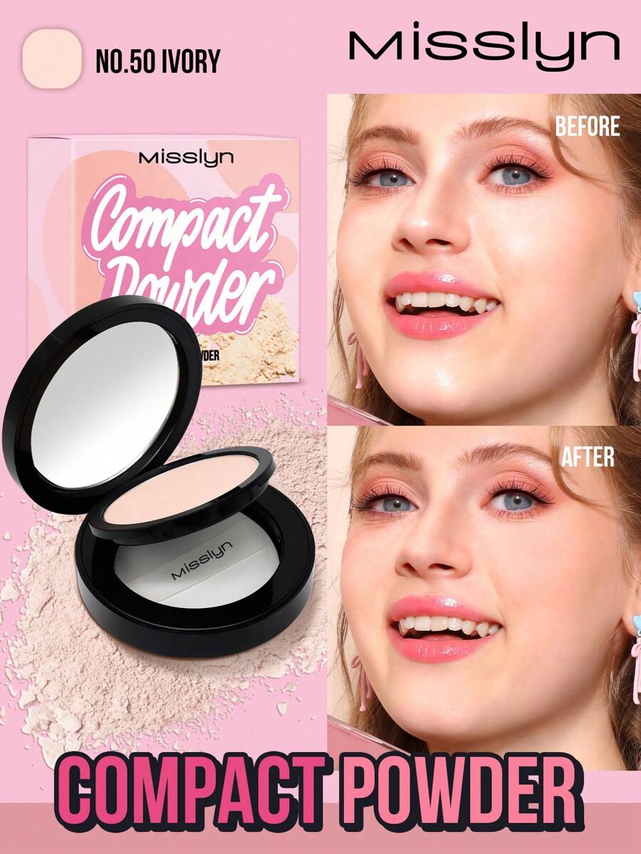 Misslyn Compact Powder, Light Through Oil Control Powder, Anti-Oil ...
