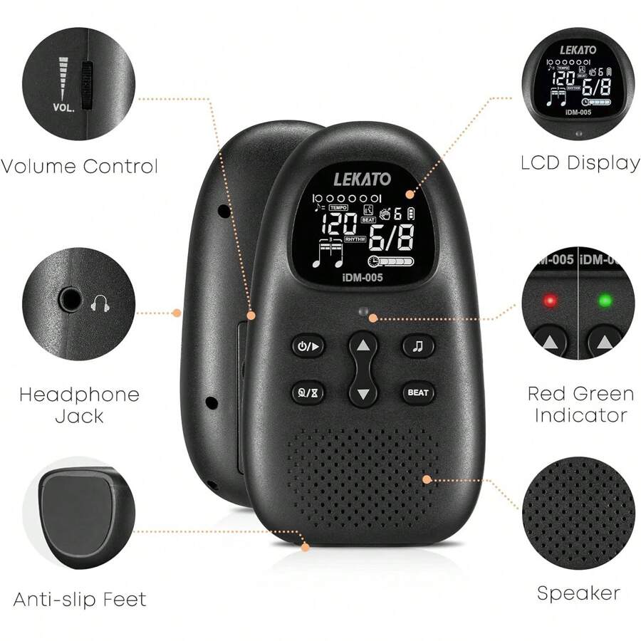 Electronic Digital Metronome with Timer for Guitar Piano Violin Ukulele ...