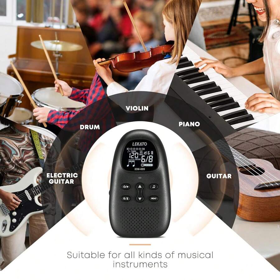 Electronic Digital Metronome with Timer for Guitar Piano Violin Ukulele ...