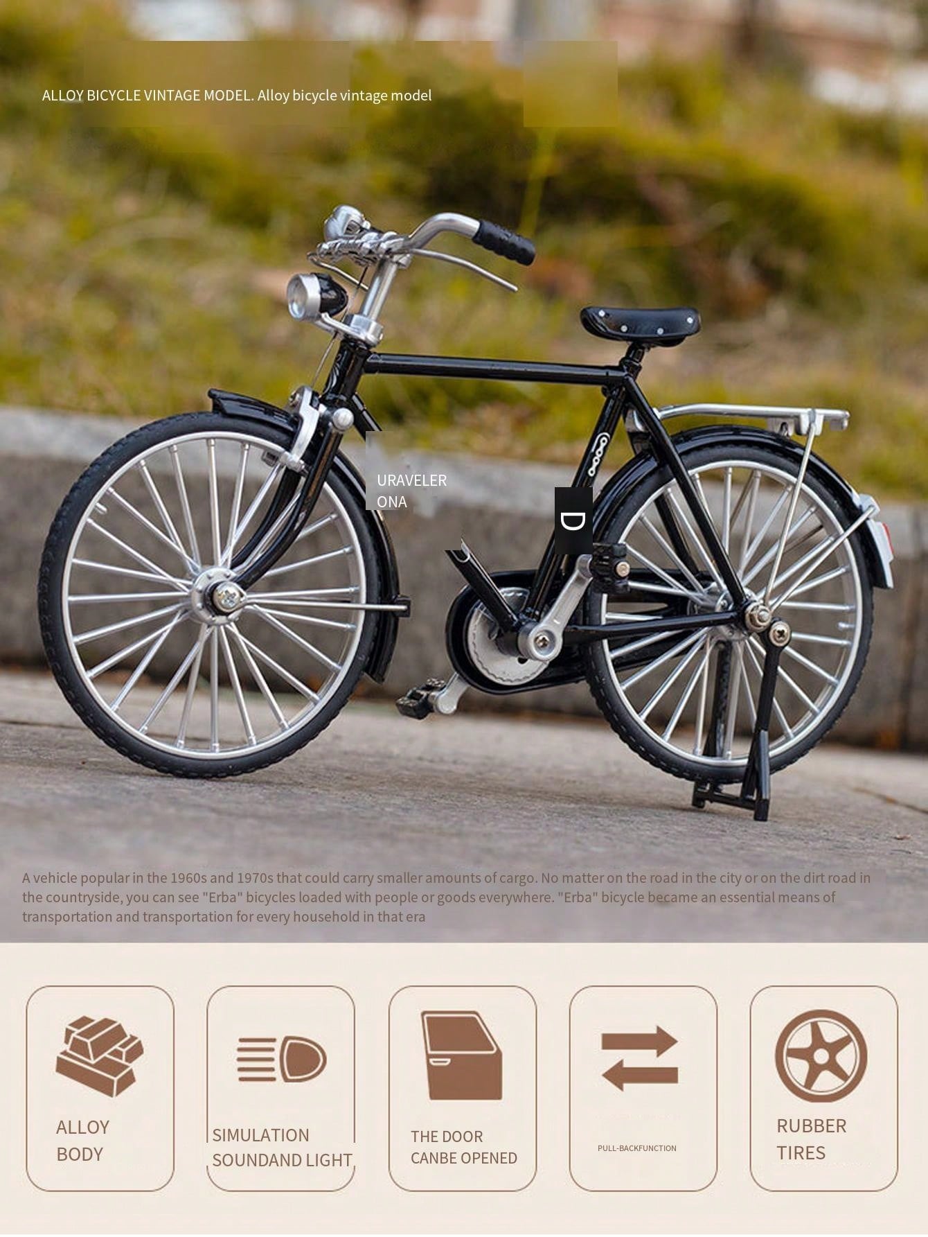 Vintage Bicycle Model Alloy Bicycle Retro | SHEIN USA