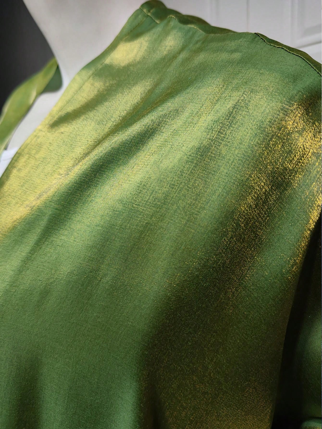 1pc Women's Elegant Shiny Iridescent Satin Batwing Cloak Shawl With ...