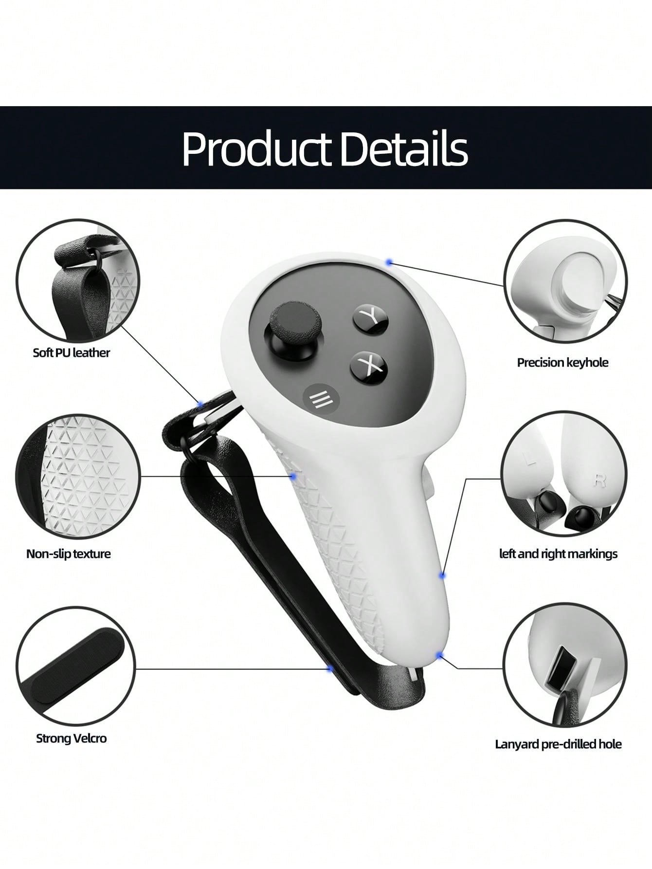 Silicone Protective Case For Meta Quest 3 Controller Gaming Accessory ...