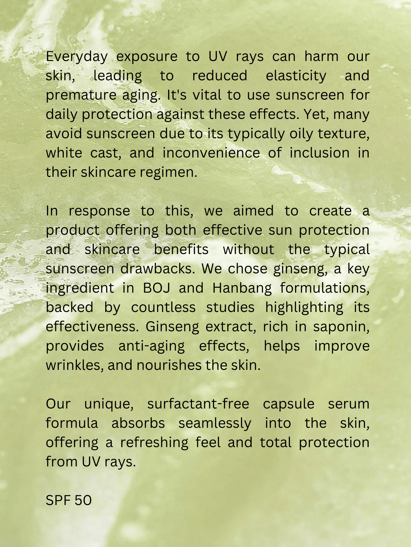 BEAUTY OF JOSEON Ginseng Moist SUN Serum SPF 50 Sunscreen | SHEIN USA