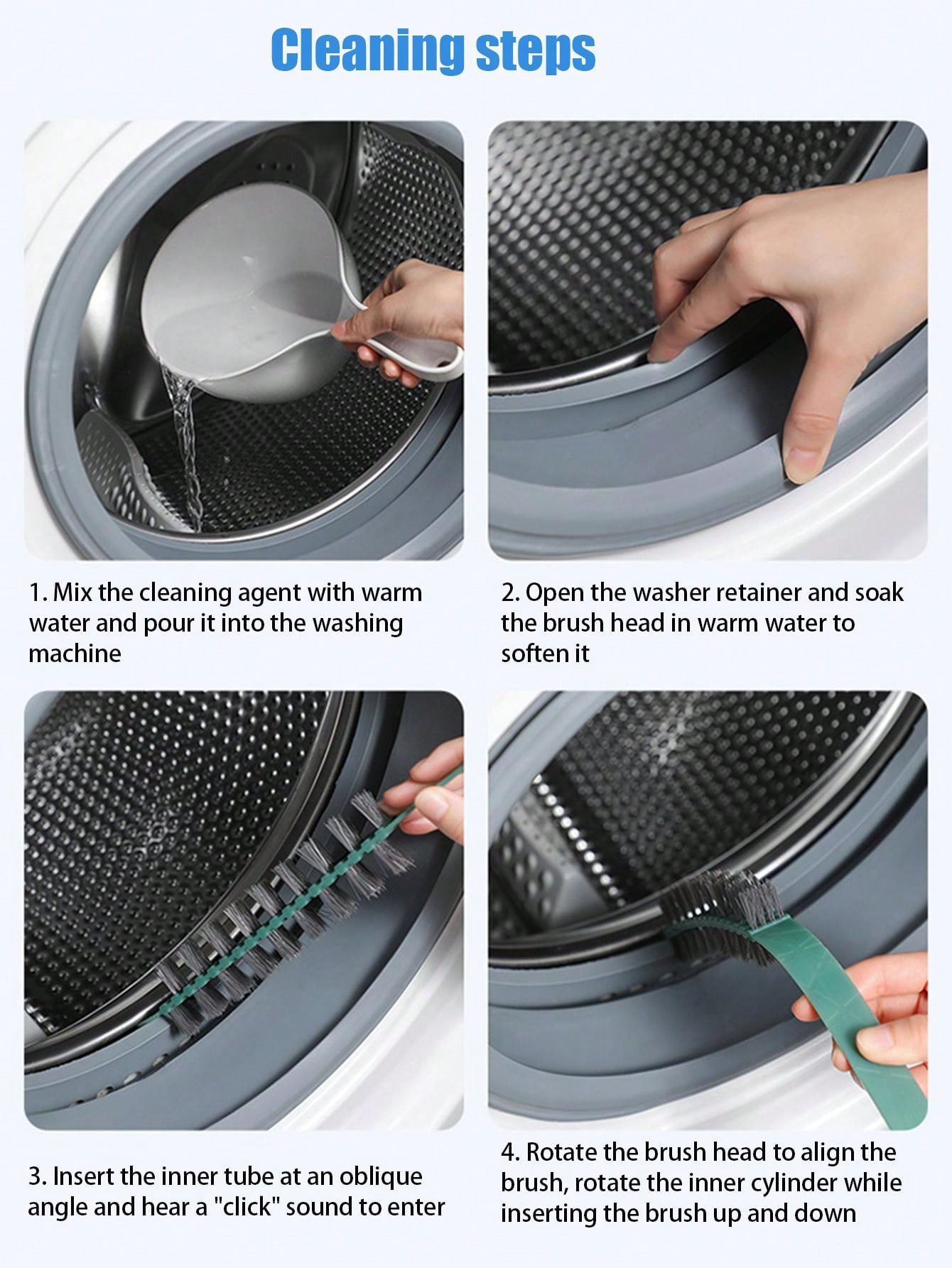 1pc Drum Washing Machine Brush With Extended Handle, Ideal For Cleaning ...