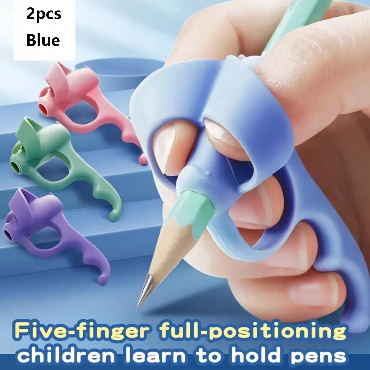 2 Piezas Entrenador De Agarre De Lápiz Para Personas Zurdas Y Diestras ...