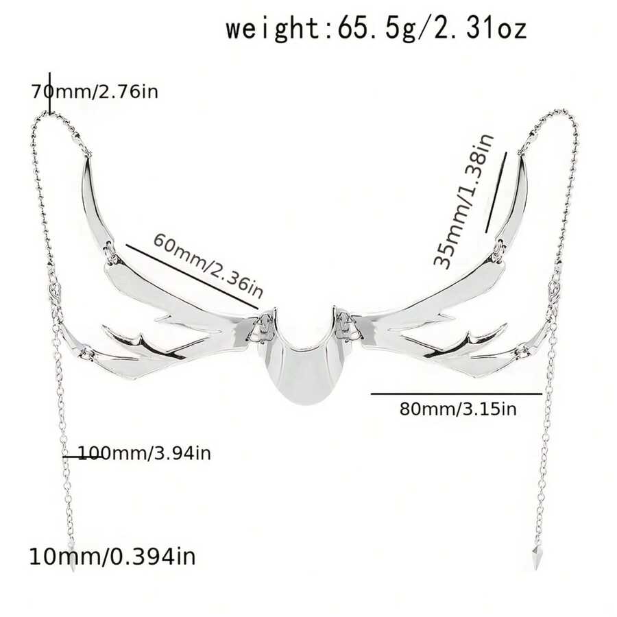 2pcs Halloween Nose Chin Cover Men's Face Alloy Decorations Party ...