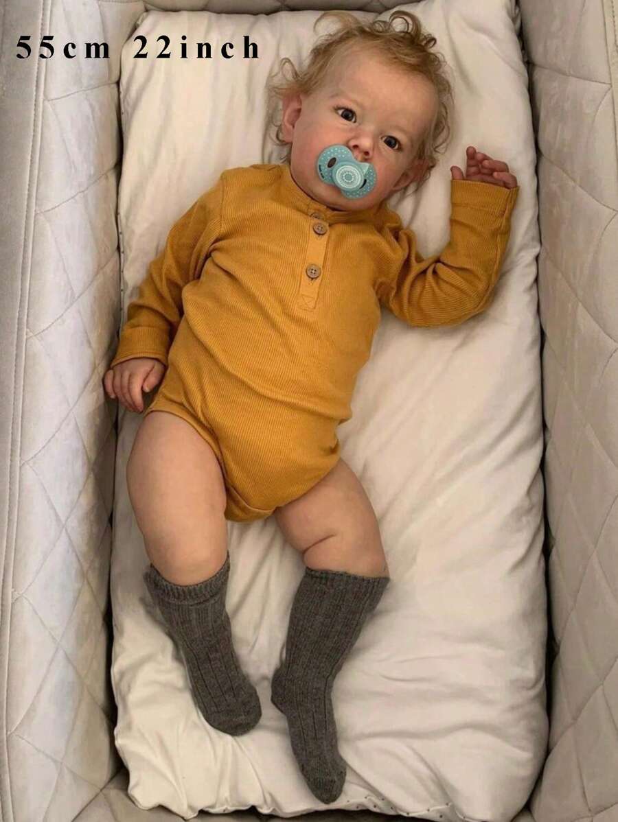 Handmade 55cm Liam Soft Silicone Reborn Babies with 3D-painting Skin ...