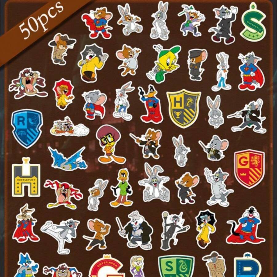 WB 50PCS Warner Bros. Officially Licensed Tom and Jerry Stickers ...