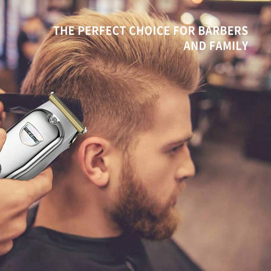 Rechargeable Professional Hair Clipper Cordless Hair Trimmer For Men'S ...