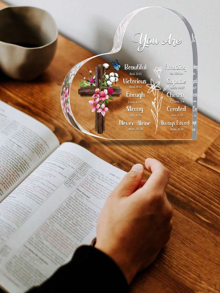 1pc Women's Christian Inspiration Gift With Bible Verse, Spiritual ...