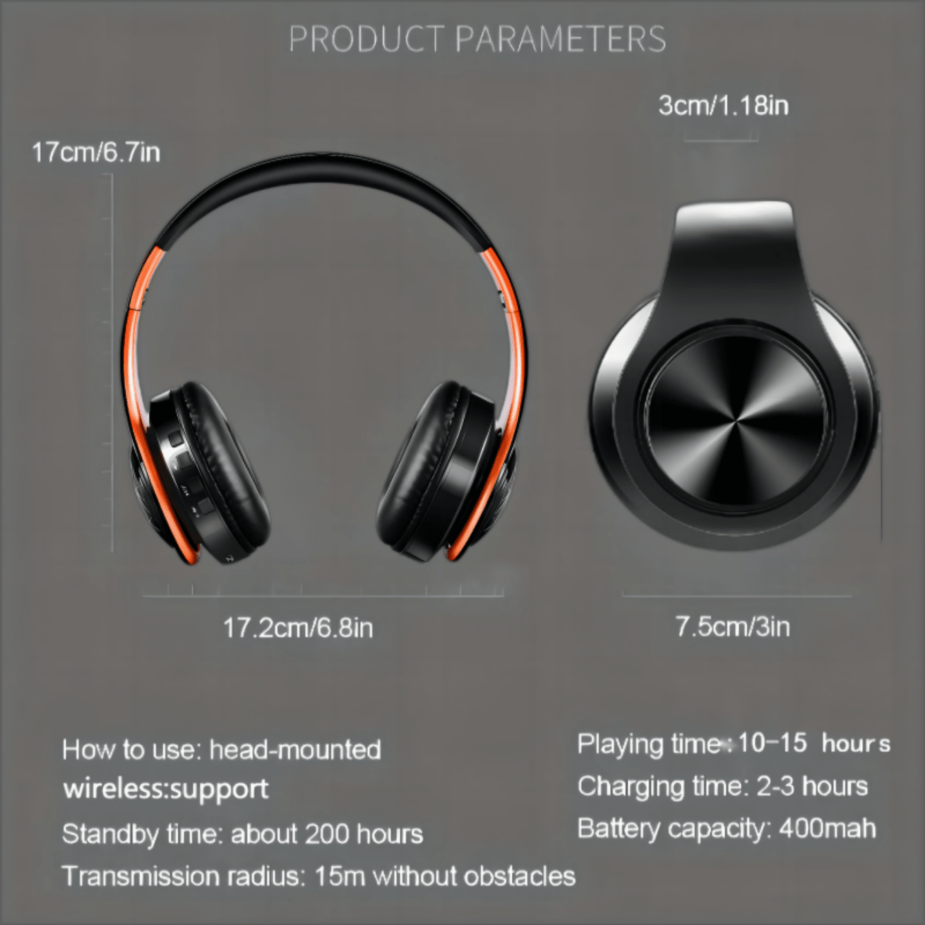 Entertainment And Sport Wireless Headphone With Stereo Sound Effect ...