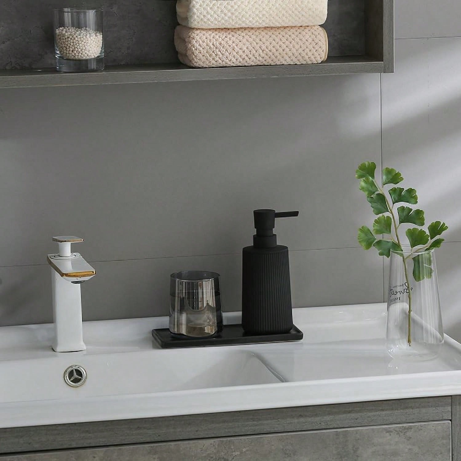 Small Soap Dispenser for Bathroom and Kitchen, Modern Farmhouse Striped ...