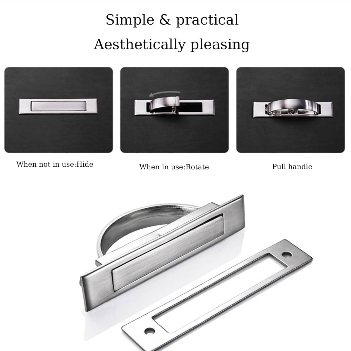1pc Invisible Embedded Drawer Handle, Tatami Floor Hidden Pull Handle ...