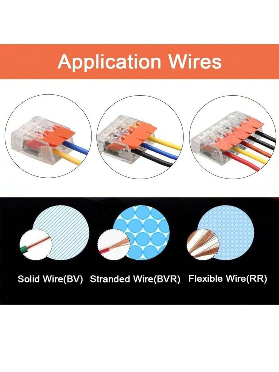 10 Pcs Lever Wire Connectors, Wire Connector kit, Electrical Connectors ...