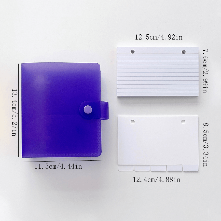 1pc Refillable Binder Cover With 65 Inner Pages, Featuring Sectional ...