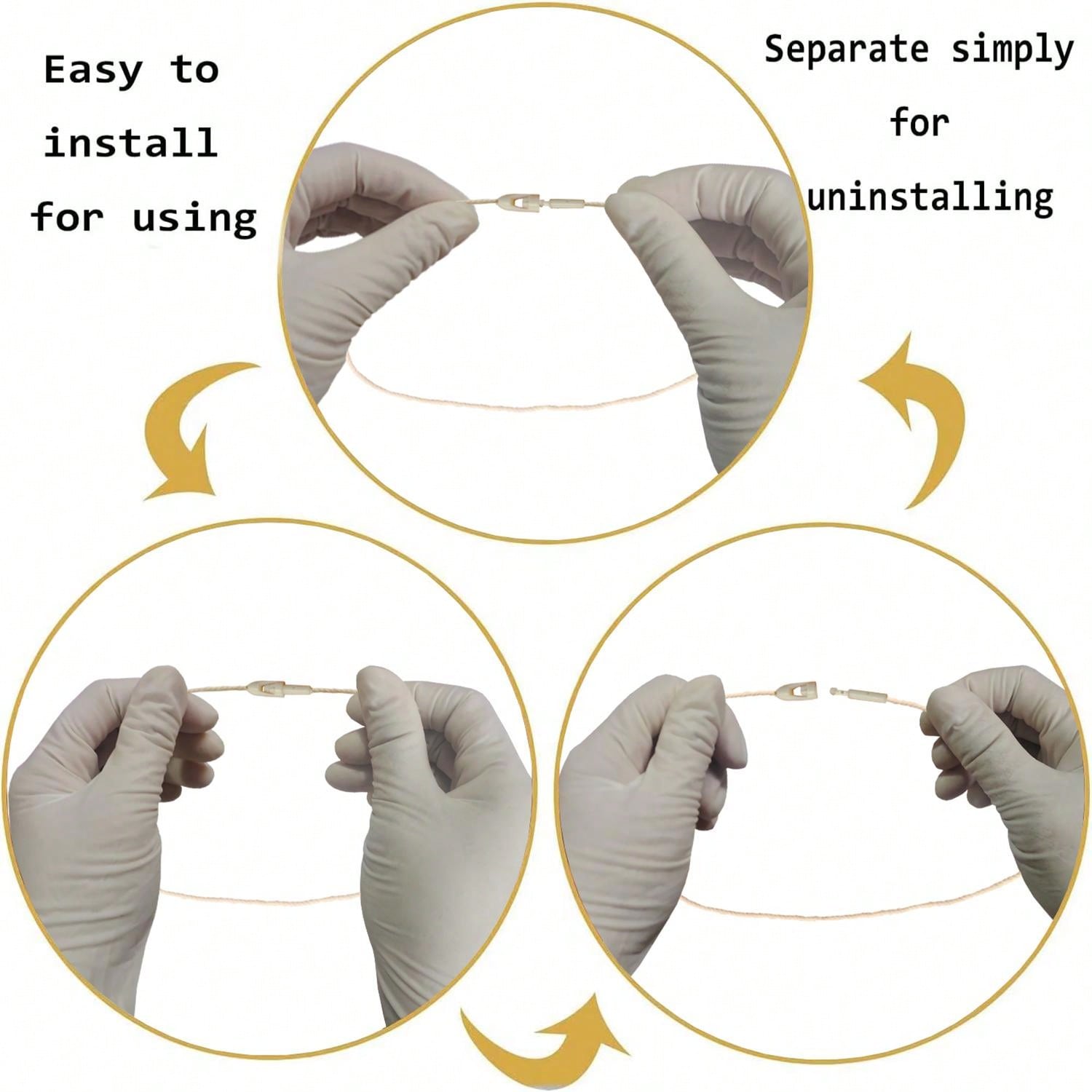 100m Yellow String Tags And Buckles, Easy And Quick To Install Clothing ...