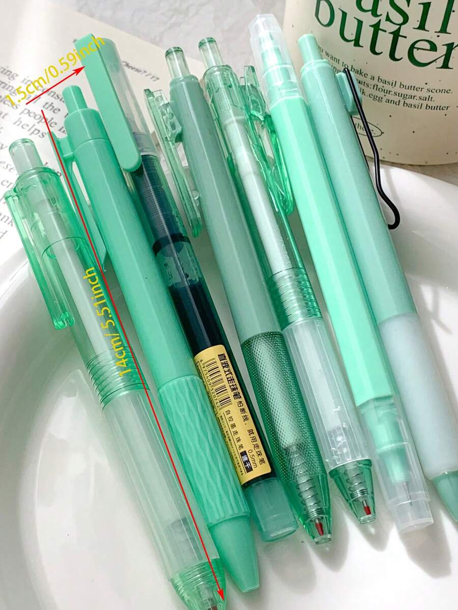 MOKA 7pcs/Box Retractable Gel Pen, Assorted Color Luxury Ballpoint Pens ...