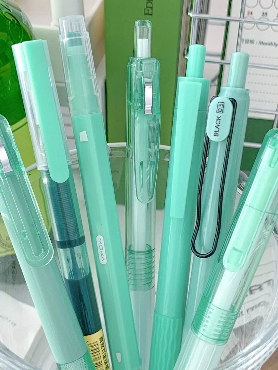 MOKA 7pcs/Box Retractable Gel Pen, Assorted Color Luxury Ballpoint Pens ...