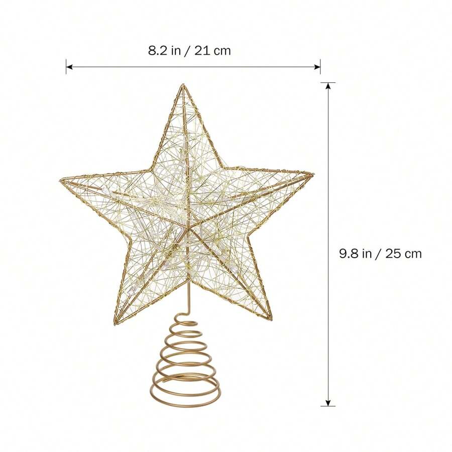 Christmas Tree LED Star Tree Topper Battery Operated Treetop Decoration ...