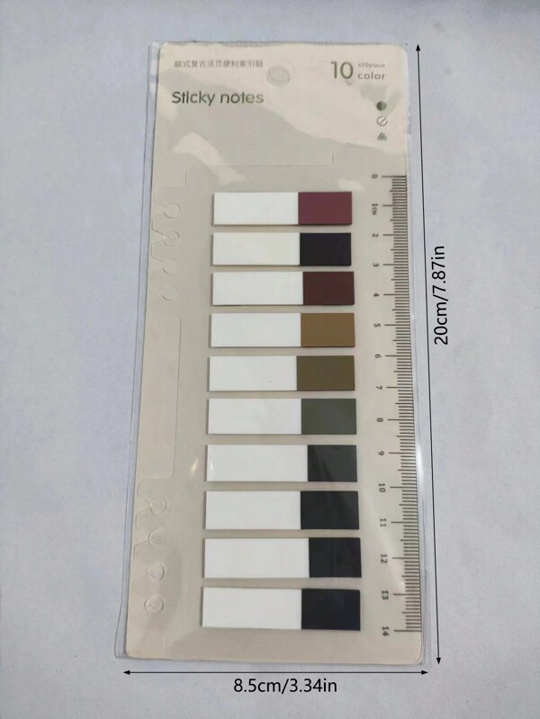 1pc Retro loose-leaf post-it notes index stickers transparent post-it ...