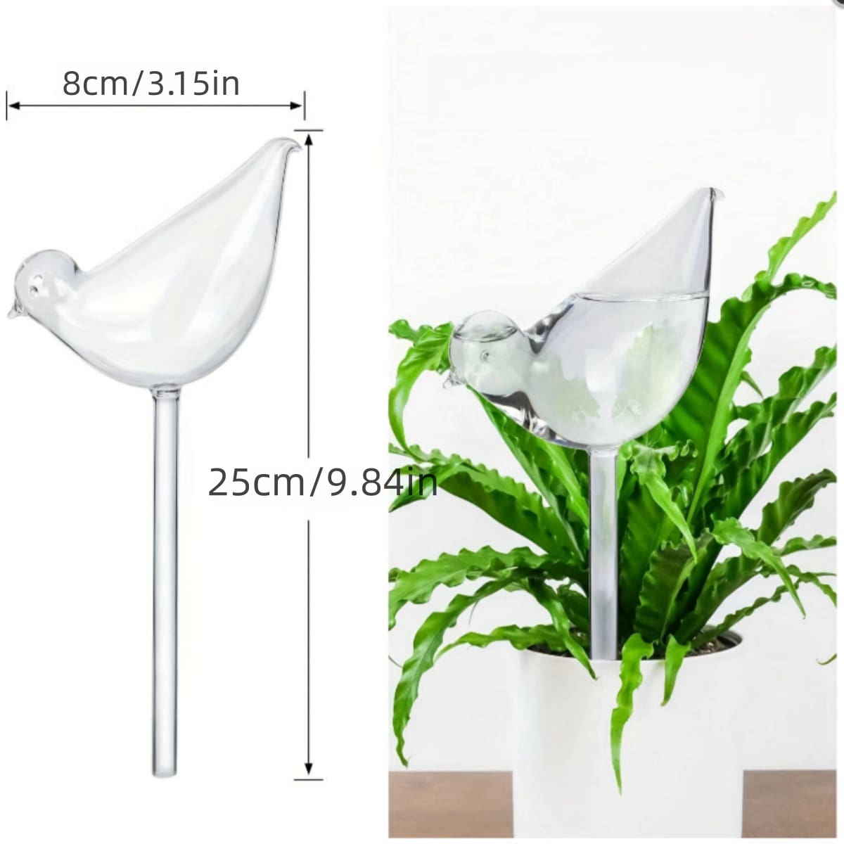 Glass-looking Bird Shaped Automatic Watering Device, Lazy Plant Waterer ...