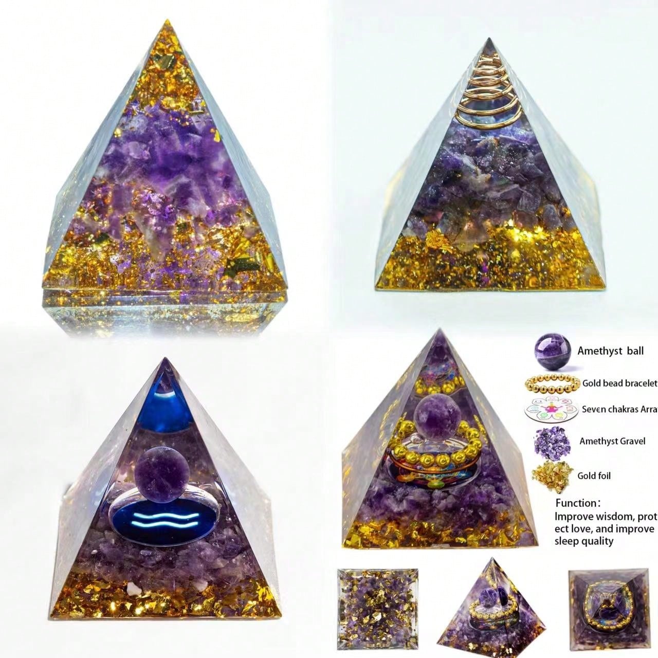 Resin Pyramid Shaped Crystal Soil | SHEIN USA