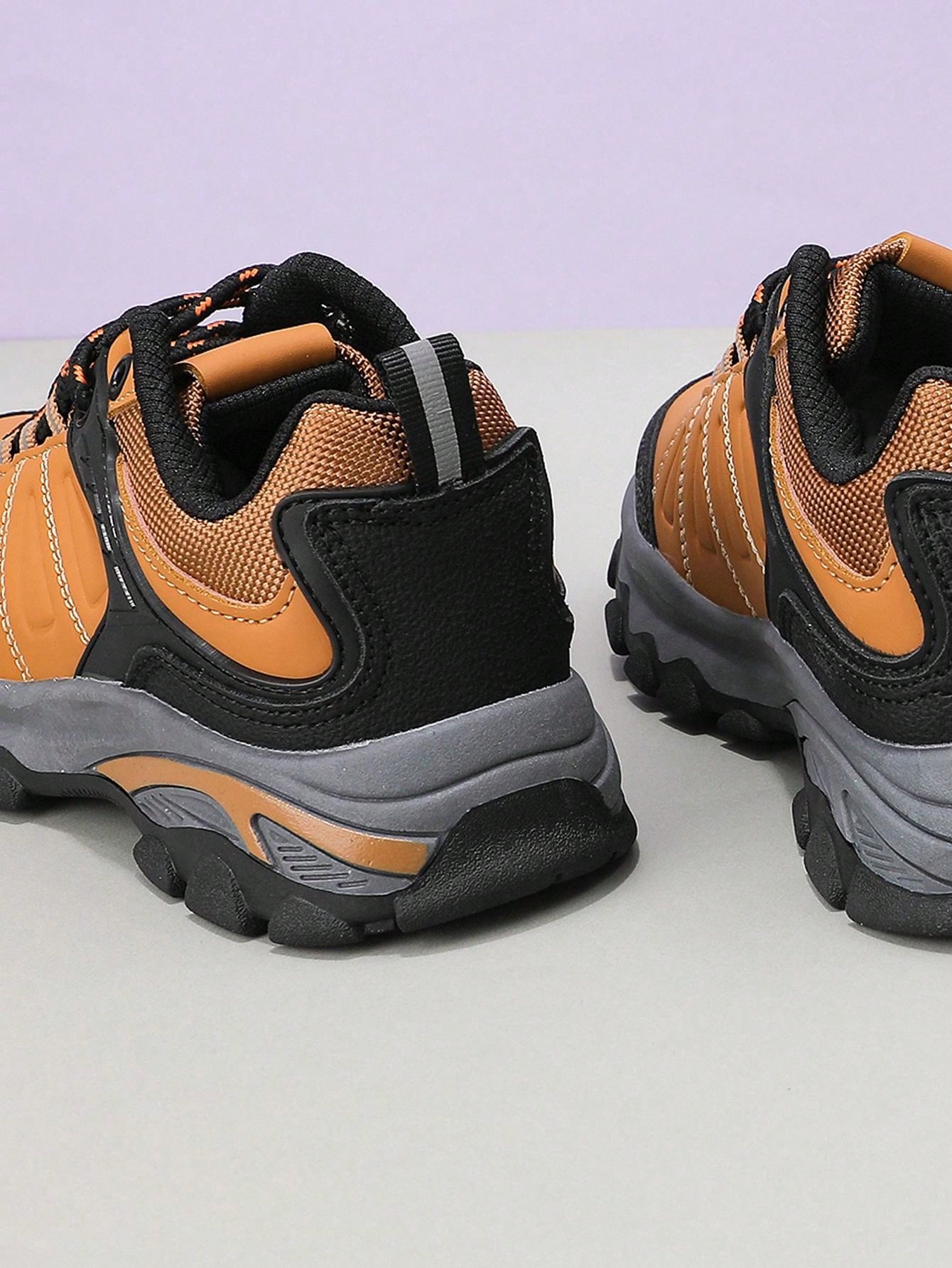 Big Kids' Brown Low-cut Outdoor Hiking Shoes With Waterproof ...