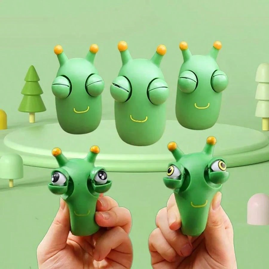 Funny Eye-Popping Squeeze Toy With Green-Eyed Caterpillar Shape For ...