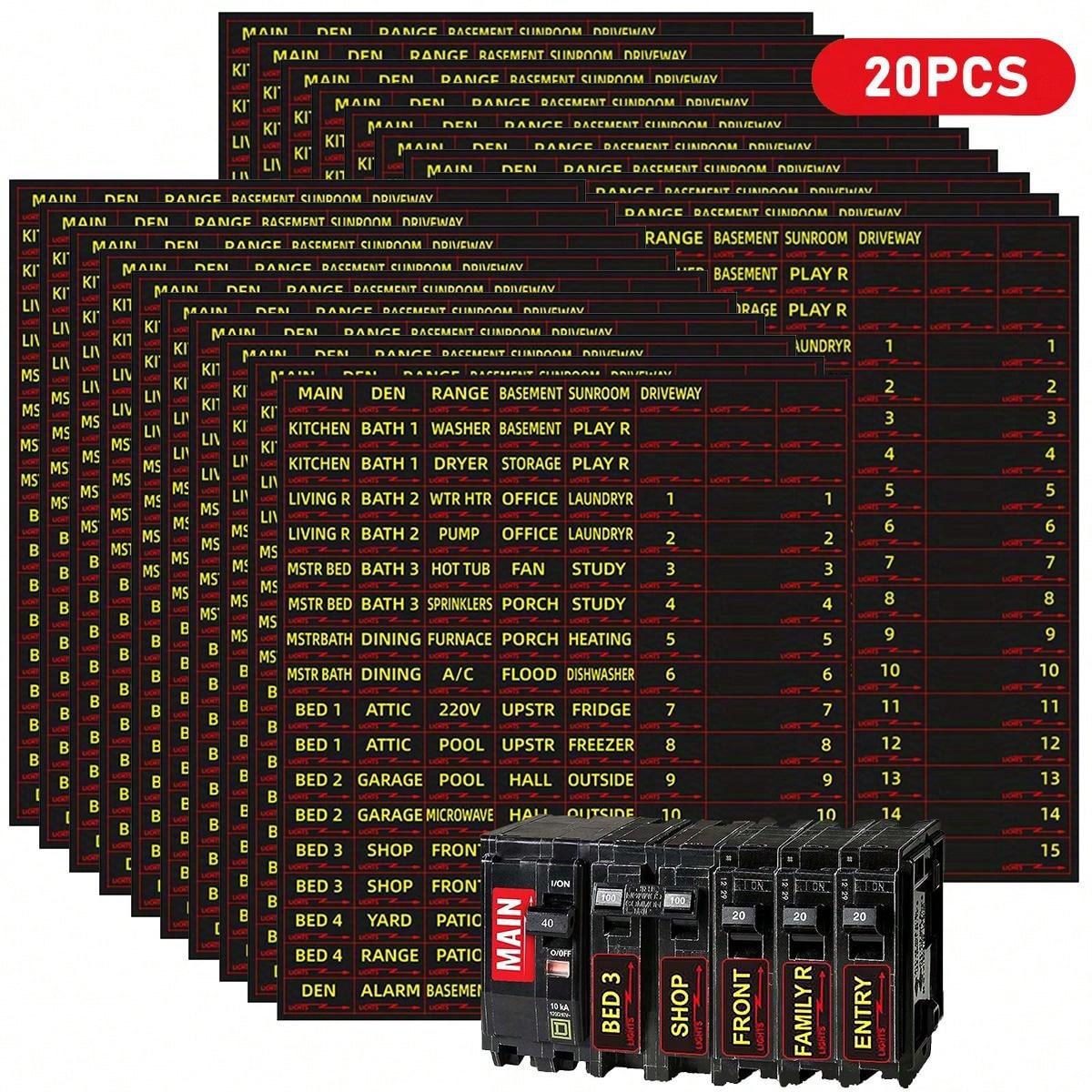 2580pcs/ Set Visible Identification Label, Sticker For Circuit Breaker ...