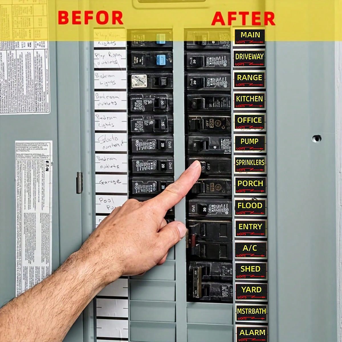 129 Stickers/set Yellow Labels Conspicuous Identification Stickers ...