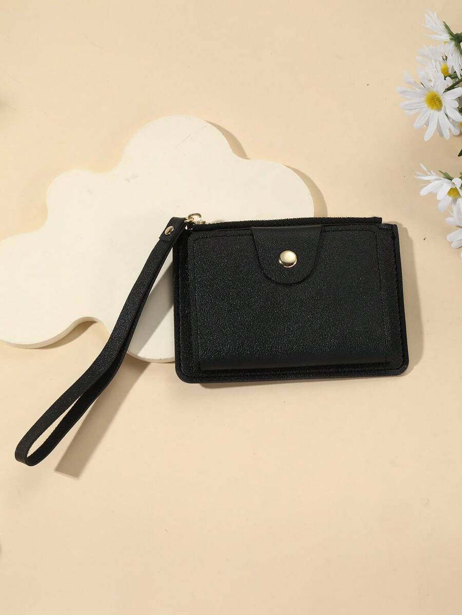 Stylish And Convenient Women's Zip Card Wallet - Multi Card Slot Faux ...