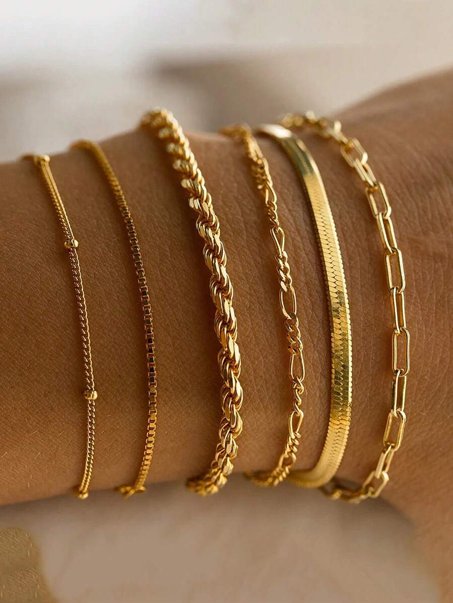 6 Random Bohemian Minimalist Hand-decorated Metal Chains For Men And ...