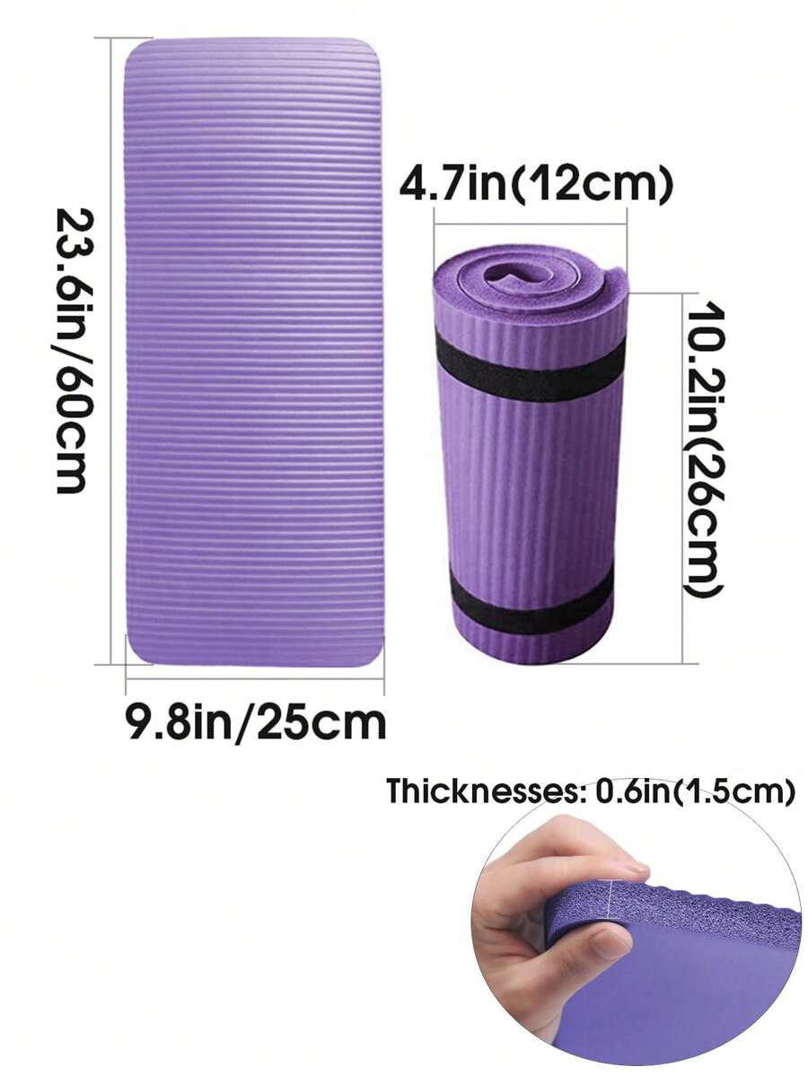 1pc NBR Small Size Yoga Mat 60*25*1.5cm Abdominal Wheel Plank Support ...