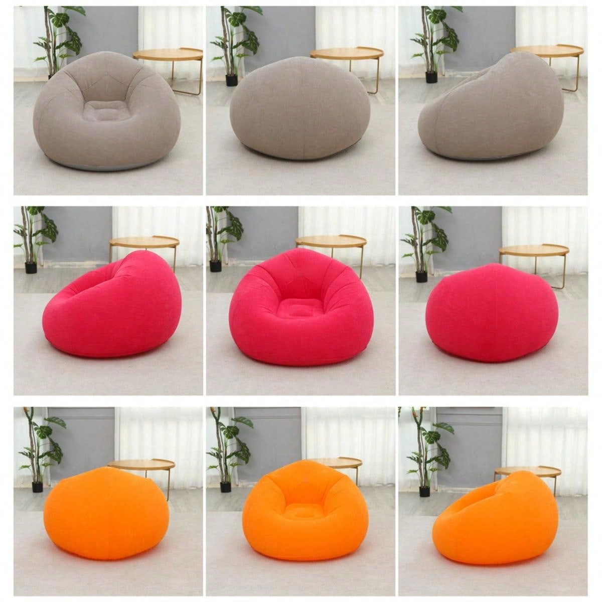 Inflatable Lazy Sofa With Color Box, Simple Atmosphere, Velour Sofa ...