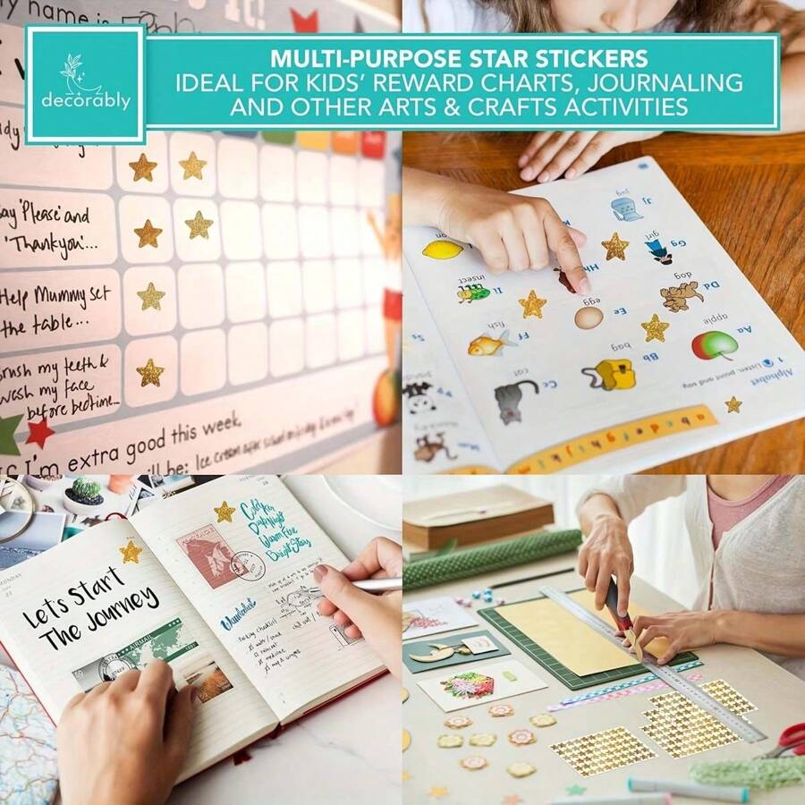 5 Sheets 400 Pcs Star Stickers For Kids Reward Tiny Star Stickers Small ...