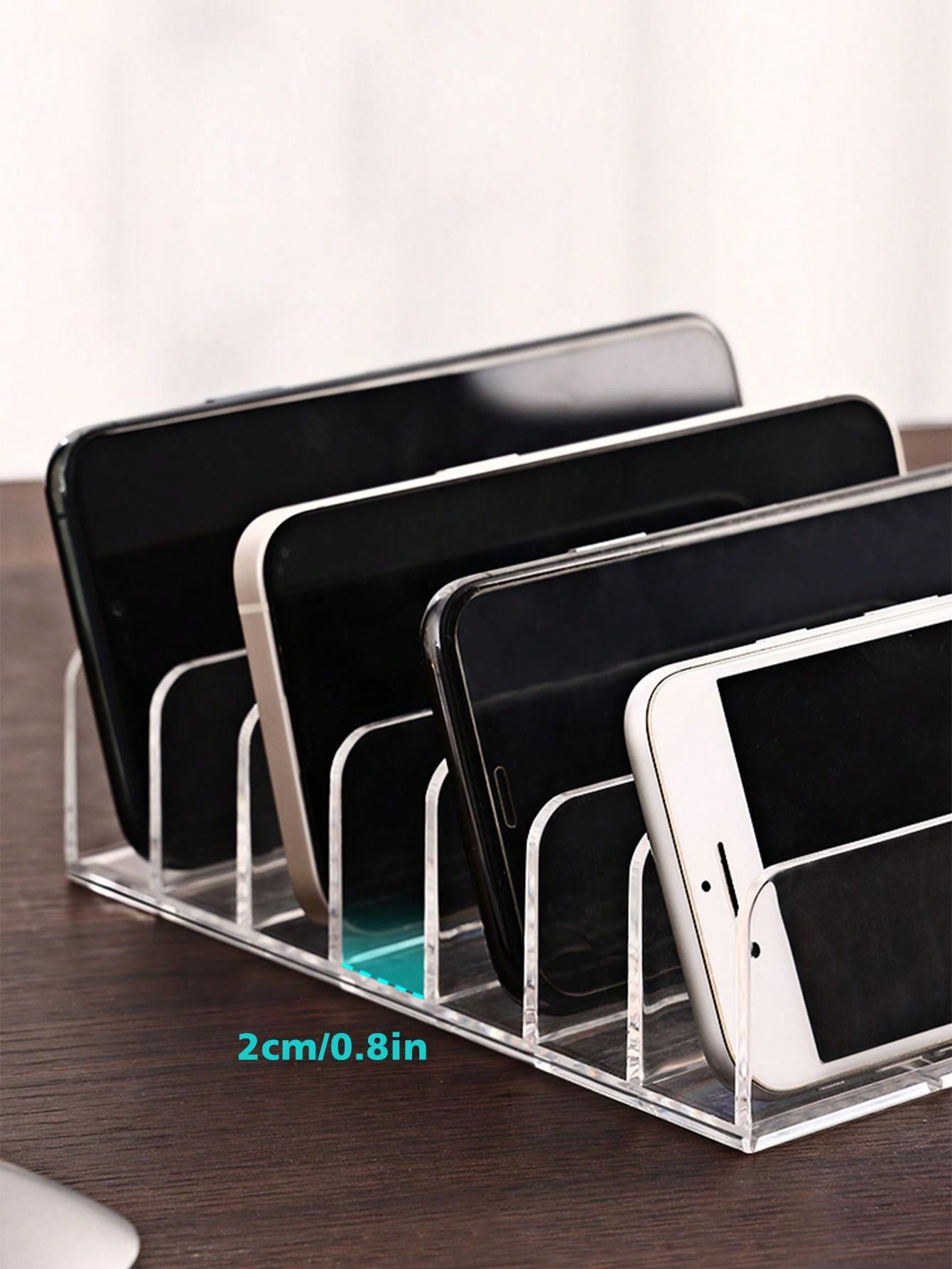 1pc Transparent Universal Multi-Device Storage Rack With 7 Grids ...