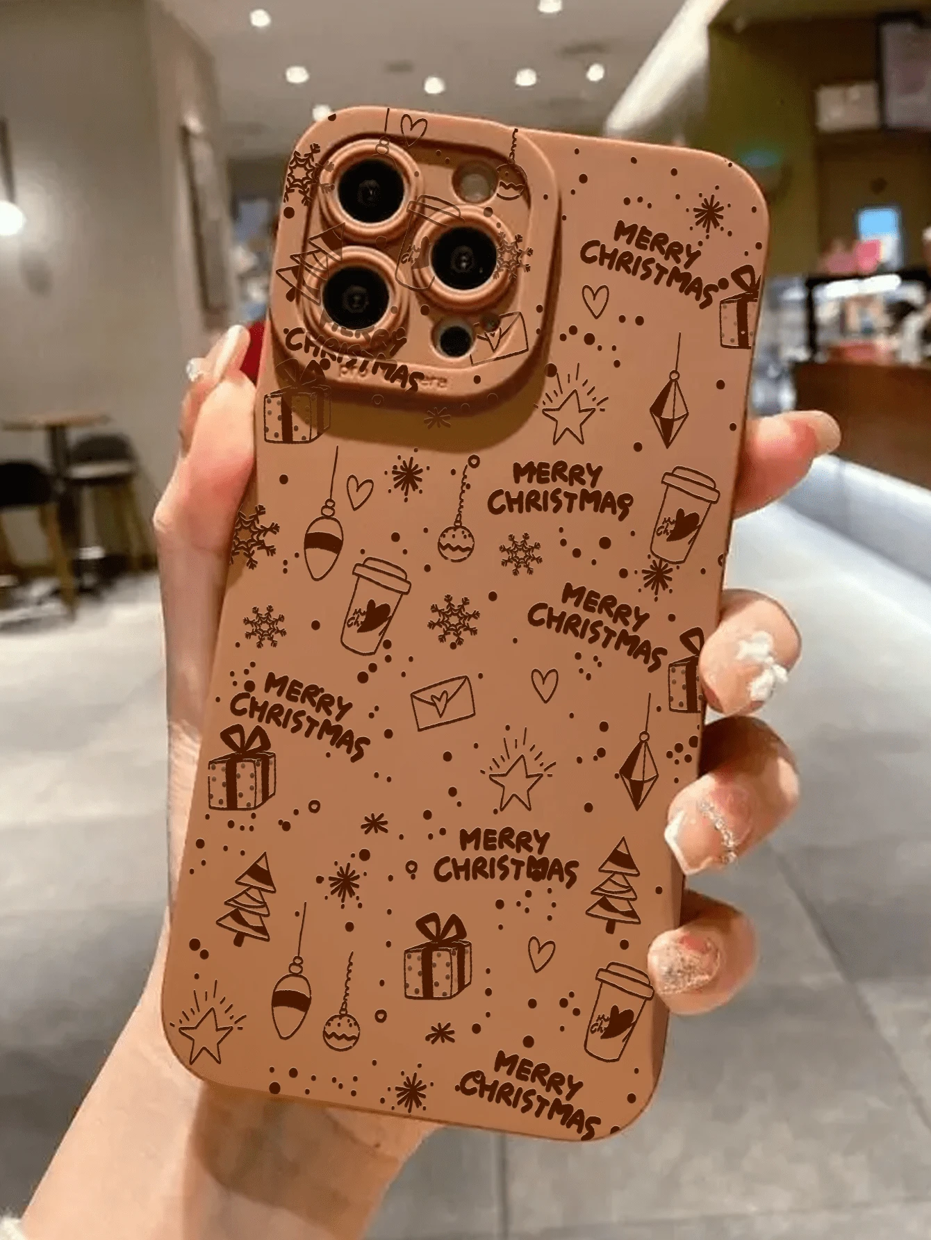 Christmas Popular Pattern & Snowflakes Liquid Silicone Mobile Phone ...