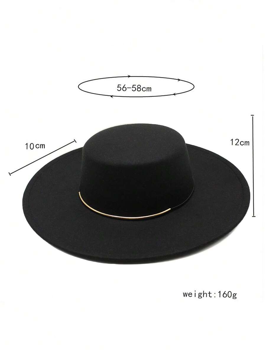 New Thickened Men's Wool Felt Hat, Autumn & Winter Collection, Flat Top ...