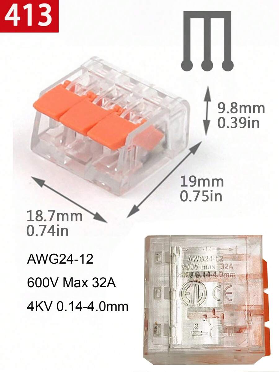 10 Pcs Lever Wire Connectors, Wire Connector kit, Electrical Connectors ...