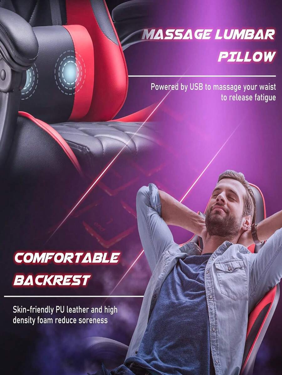 Gaming Chair,gaming massage chair, Ergonomic High Back Video Game Chair ...