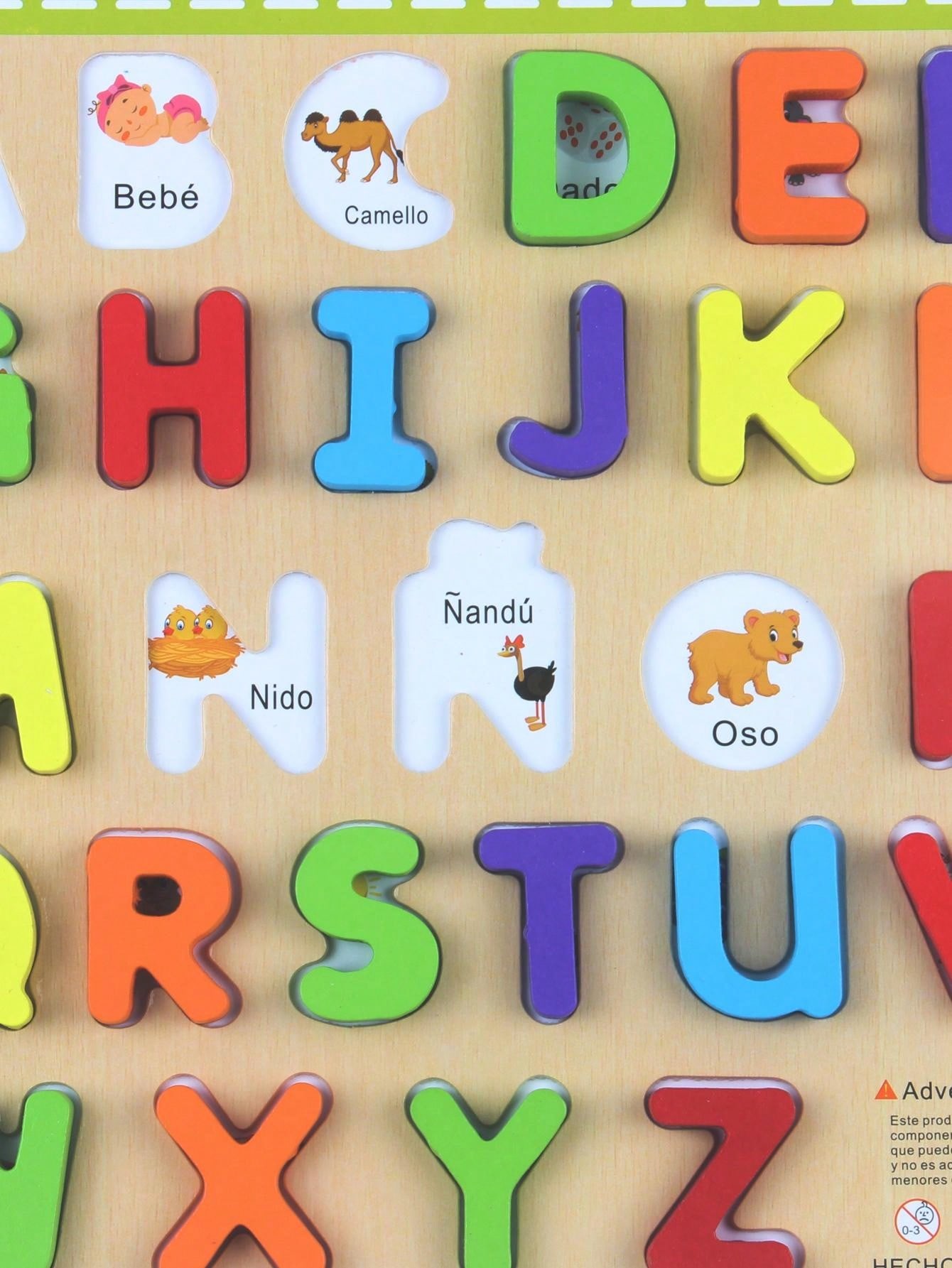 Spanish Alphabet Puzzle Drawing Board 2 In 1 Children's Toy For Boys ...