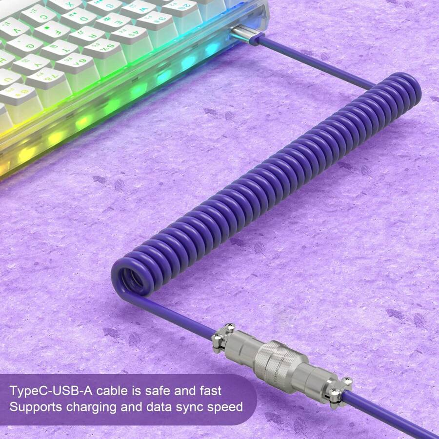 Ziyou Lang C01 Custom Coiled Usb C To A Cable, With Detachable Double ...